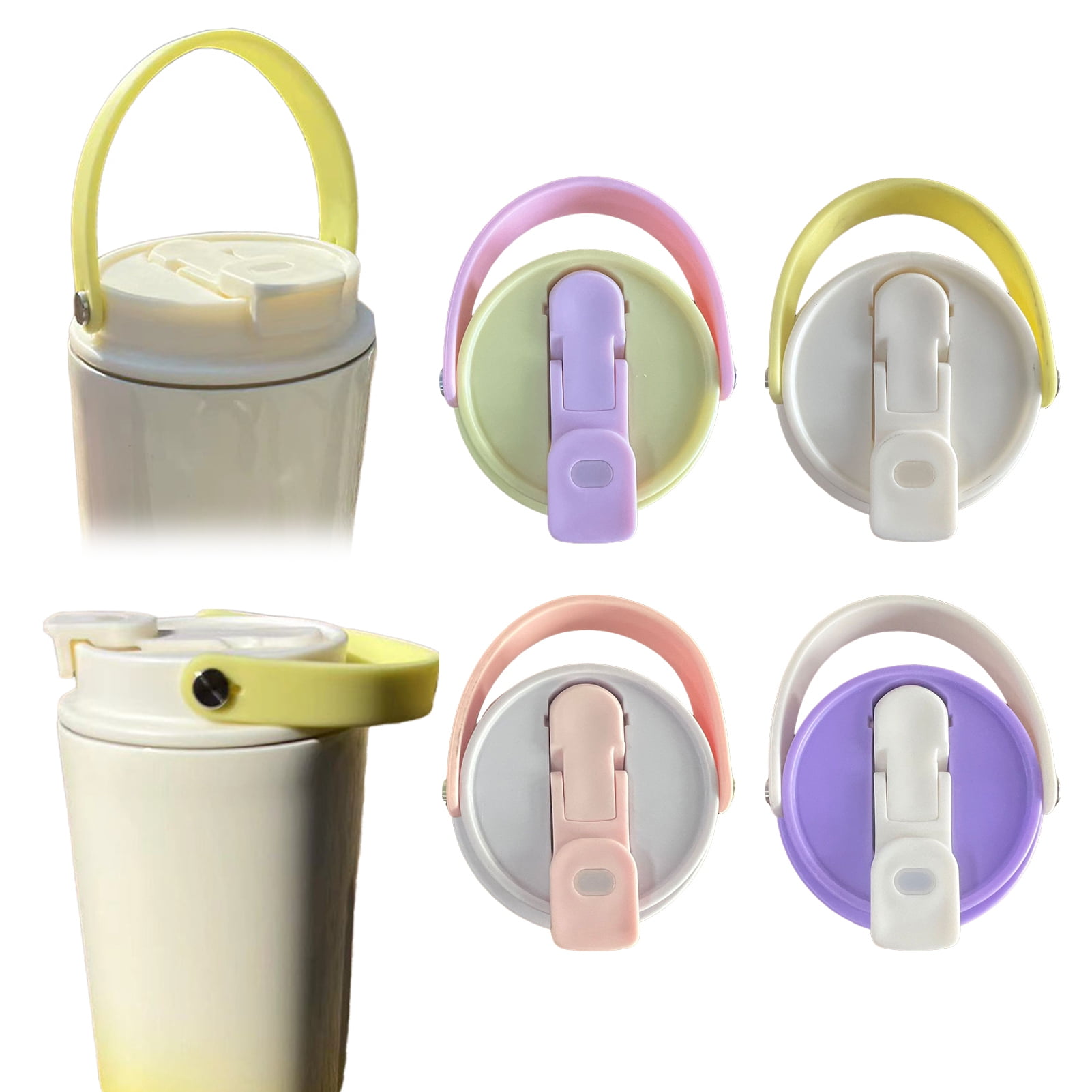 NIBOLOG Plastic Cup Lid with Straw Hole for 30 Oz Tumbler Colorful ...