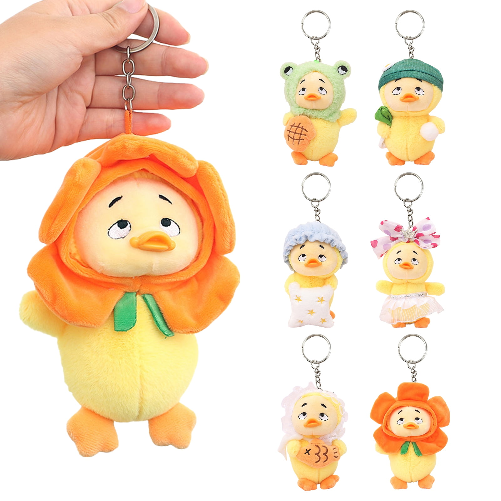 NIBOLOG Plush Doll Keychain Pendant - Yellow Duckling Stuffed Toy Cute ...