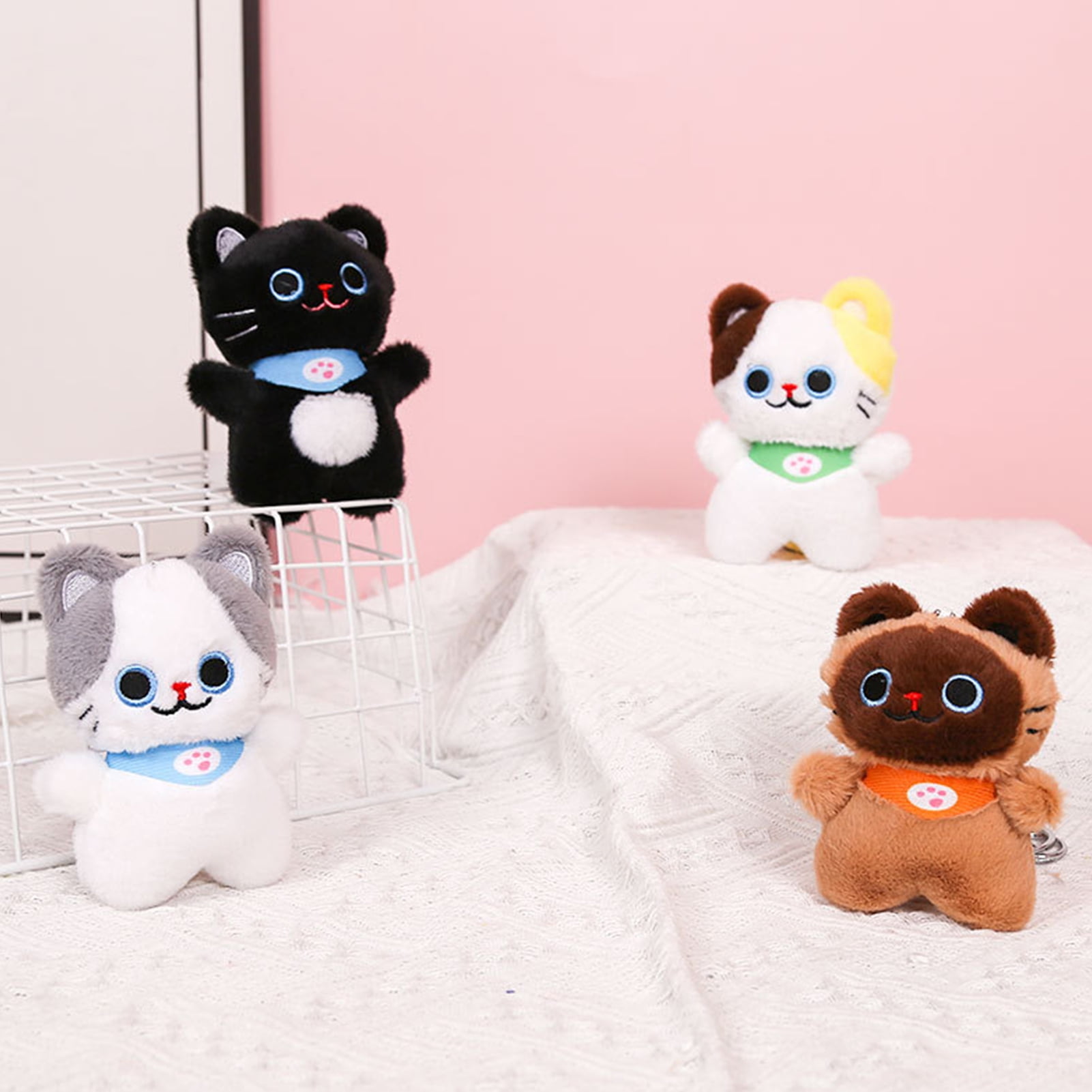 NIBOLOG Plush Doll Pendant Cartoon Cat Stuffed Animal Fine Workmanship ...