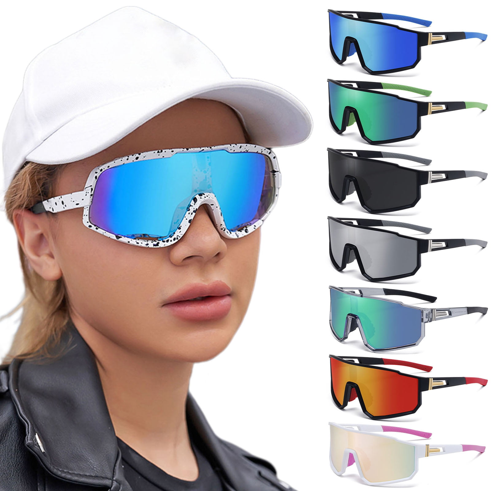 NIBOLOG Polarized Sports Sun Glasses Ultralight Anti-glare UV Resistant ...