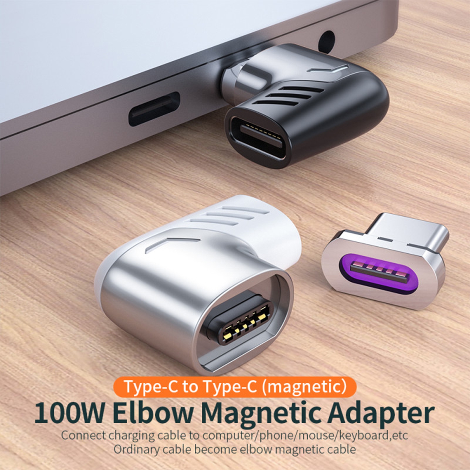 NIBOLOG Portable Mini 100W QC 4.0/3.0 USB Type-C Magnetic Adapter ...