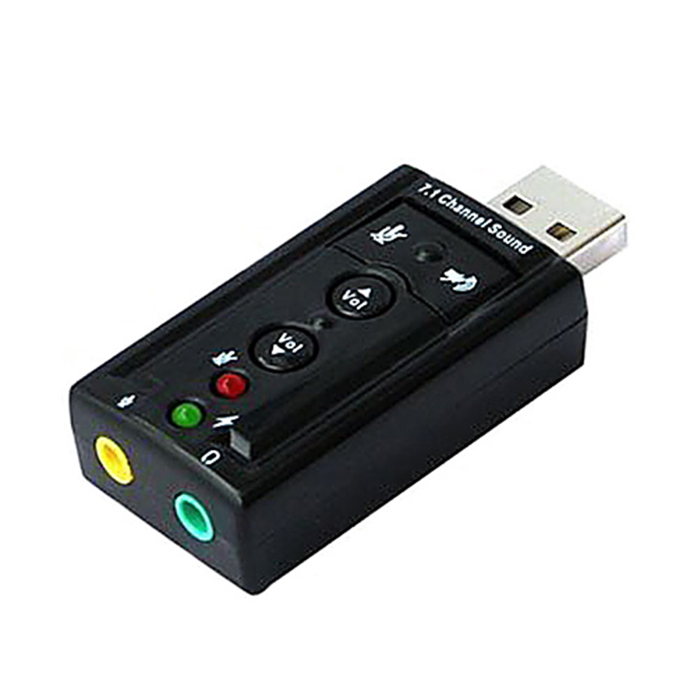 NIBOLOG Portable USB 2.0 External Sound Card Virtual 7.1 Channel Stereo Audio Adapter - Walmart.com