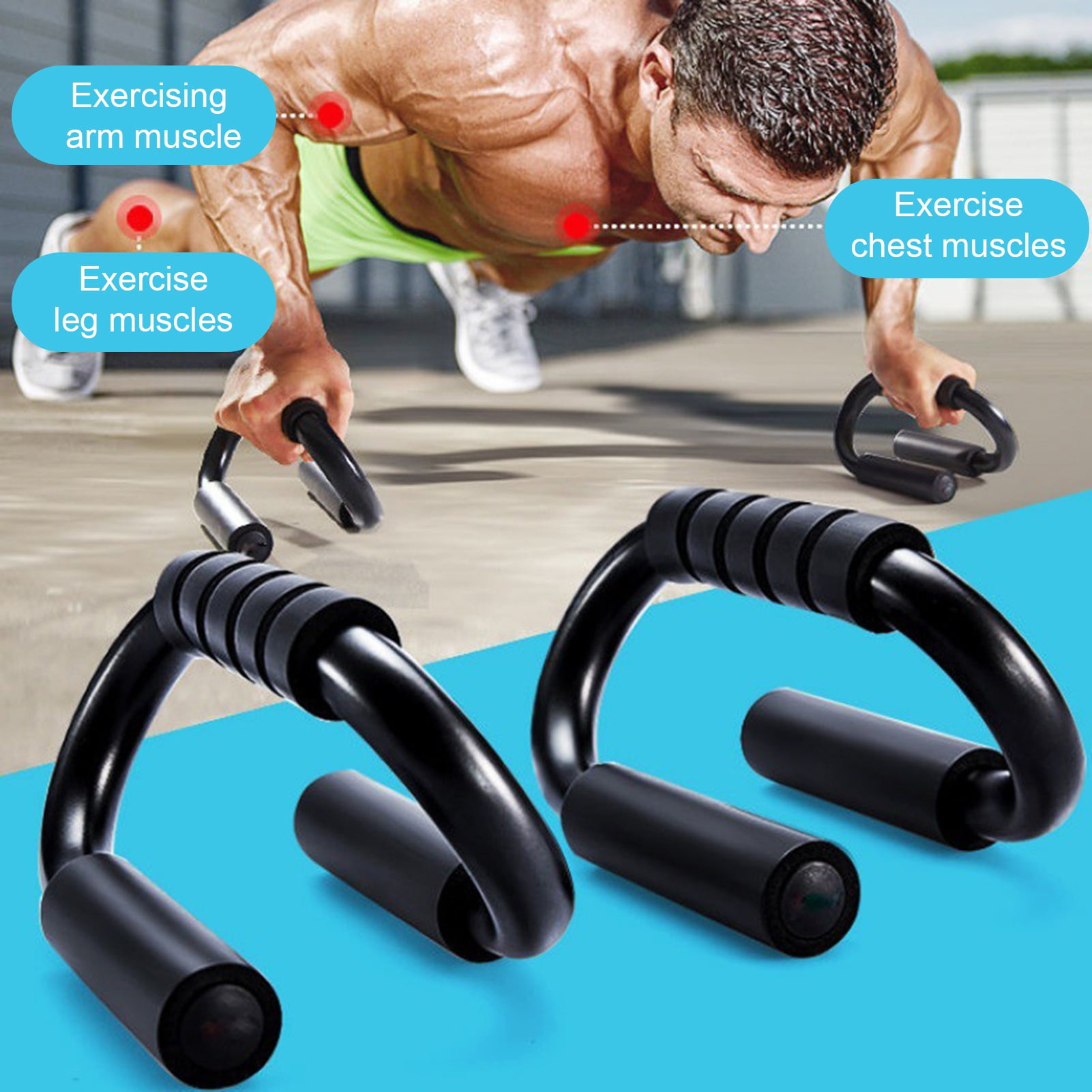NIBOLOG Push Up Stand Strong Load Bearing Ergonomic Sweat Absorption S ...