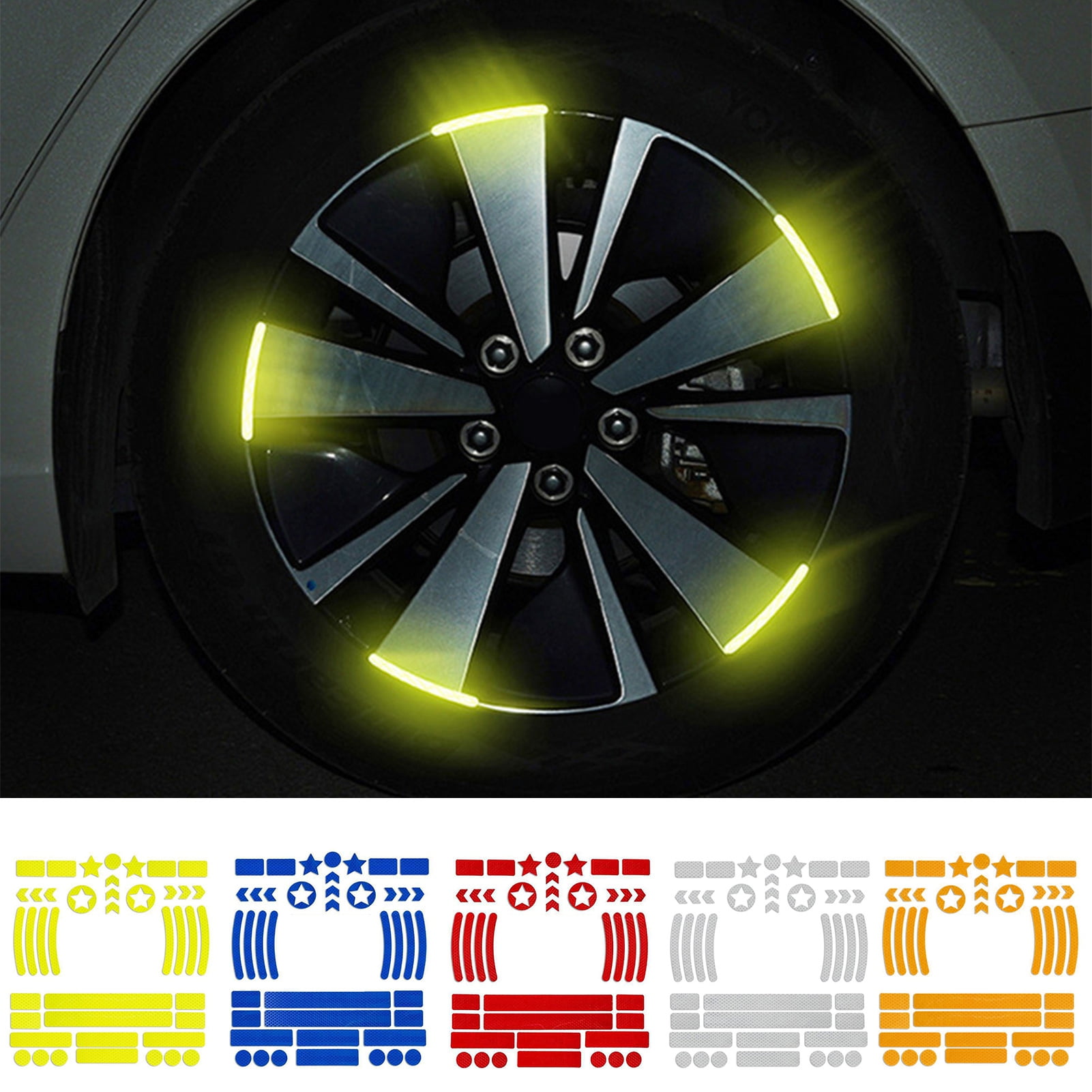 NIBOLOG Reflective Bicycle Sticker No Cutting Required Ultra-thin Good ...