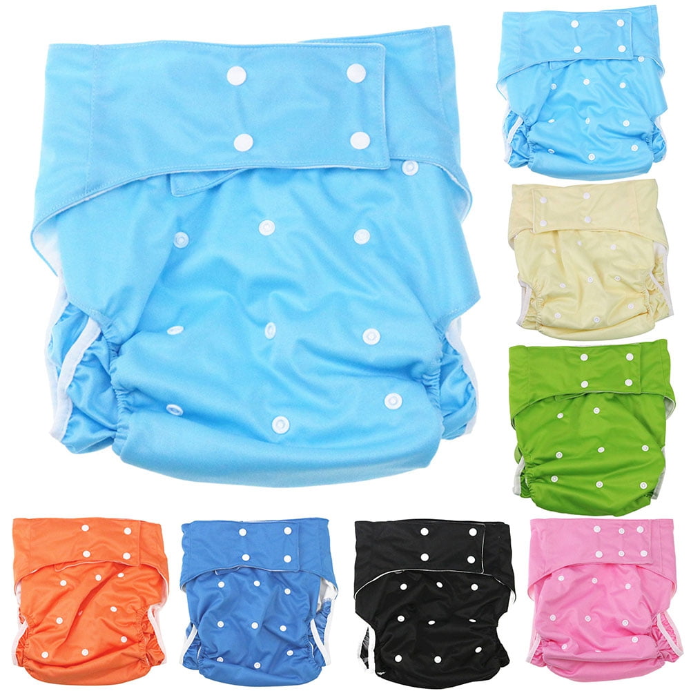 NIBOLOG Reusable Adjustable Adult Cloth Diaper Nappy Pants Incontinence ...
