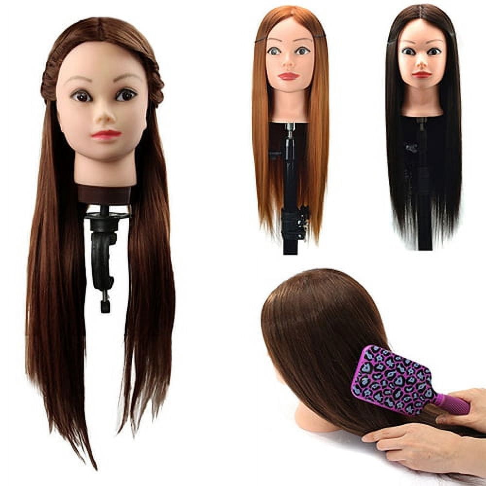 NIBOLOG Salon Wig Woman Head Mannequin Hair Practice Dressing Braiding ...