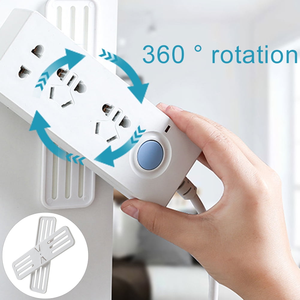 NIBOLOG Self Adhesive Wall-Mounted Power Strip Fixator Plug Board ...