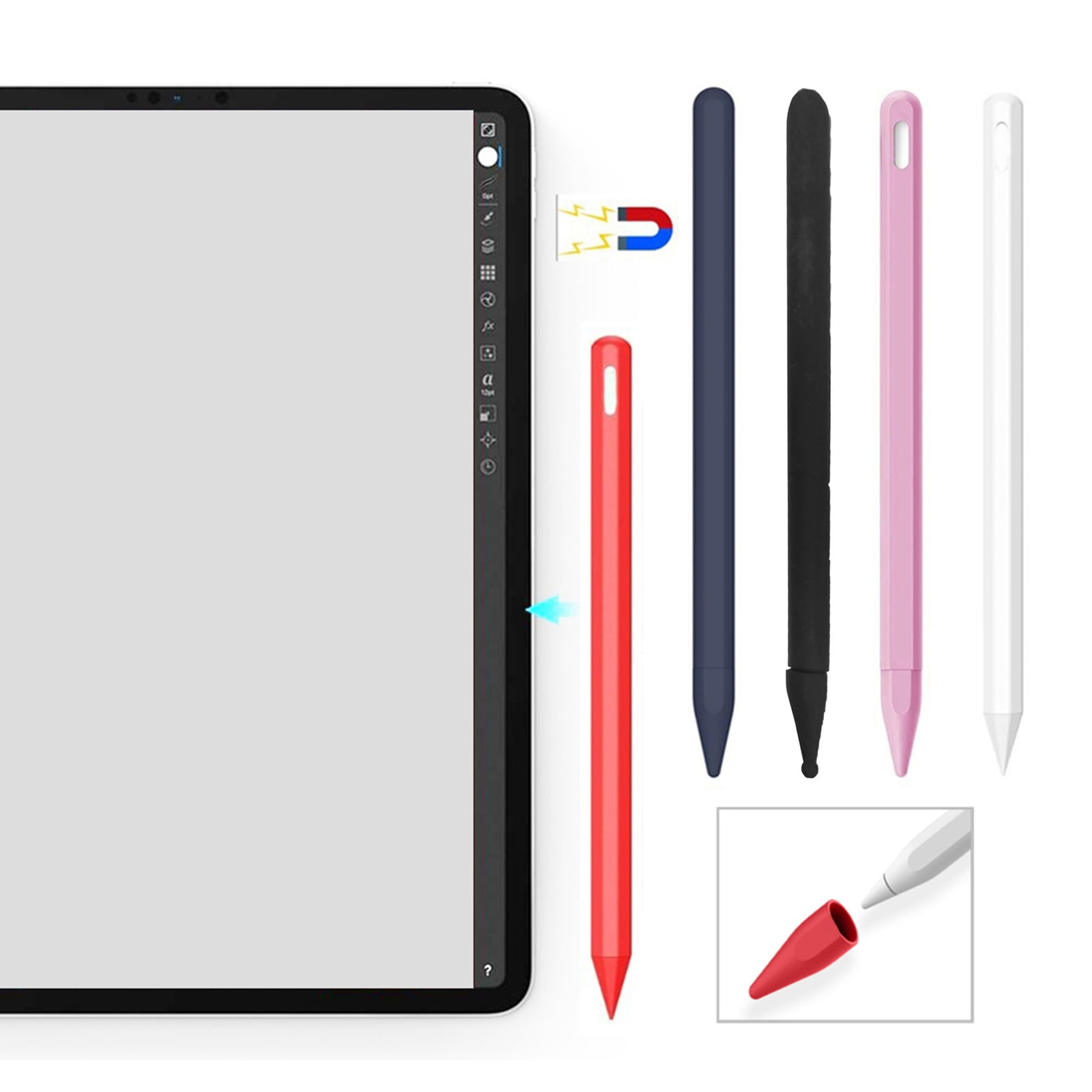 NIBOLOG Shockproof Silicone Case Anti-slip Cover Sleeve for Pencil 2nd ...