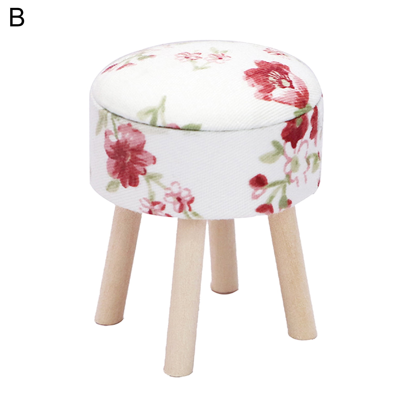 NIBOLOG Simulation Small Stool - Soft Nice-looking Wood Mini Doll House ...