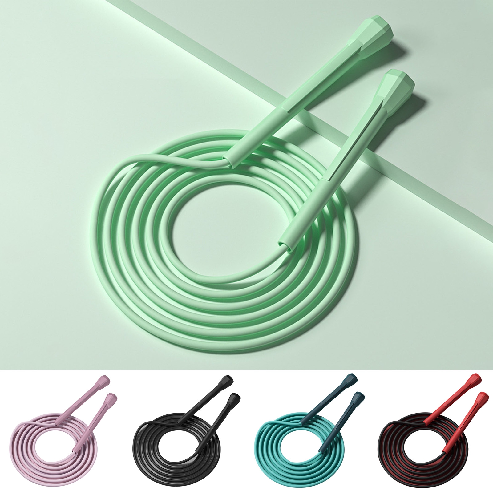 NIBOLOG Skipping Rope Length Adjustable Ergonomic Handle Lightweight ...