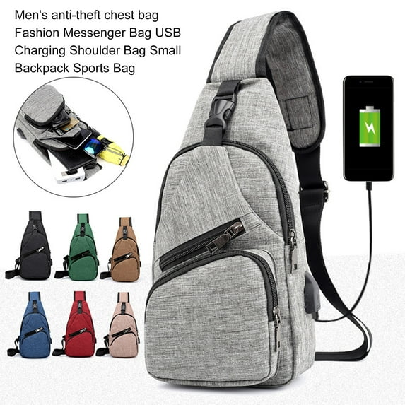 NIBOLOG Sling Daypack Adjustable Belt Smooth Zipper Concise Chest ...