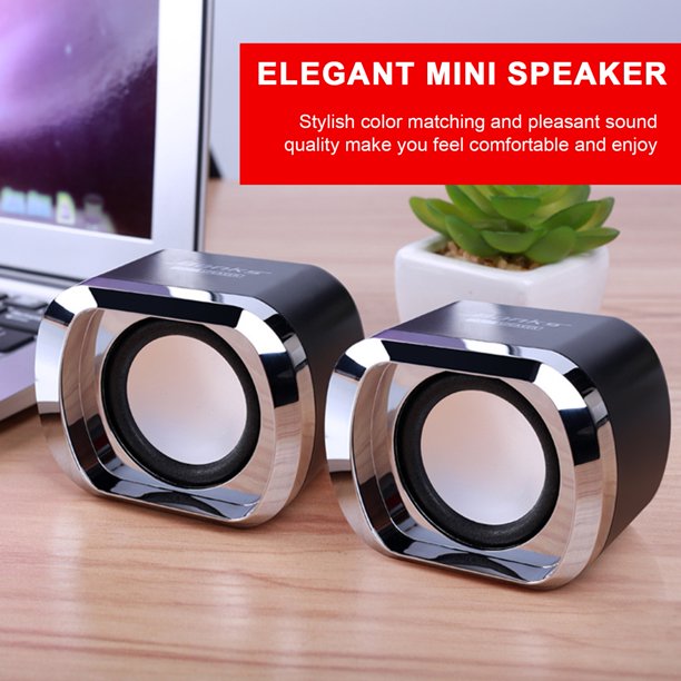 NIBOLOG Small USB Speaker Sound Box Virtual Surround Sound Computer ...