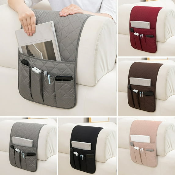 NIBOLOG Sofa Armrest Organizer Remote Control Holder with Pockets ...