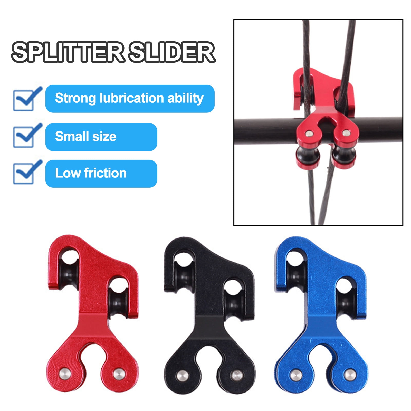 NIBOLOG Splitter Bowstring Slider Composite Bowstring Divider Aluminum ...