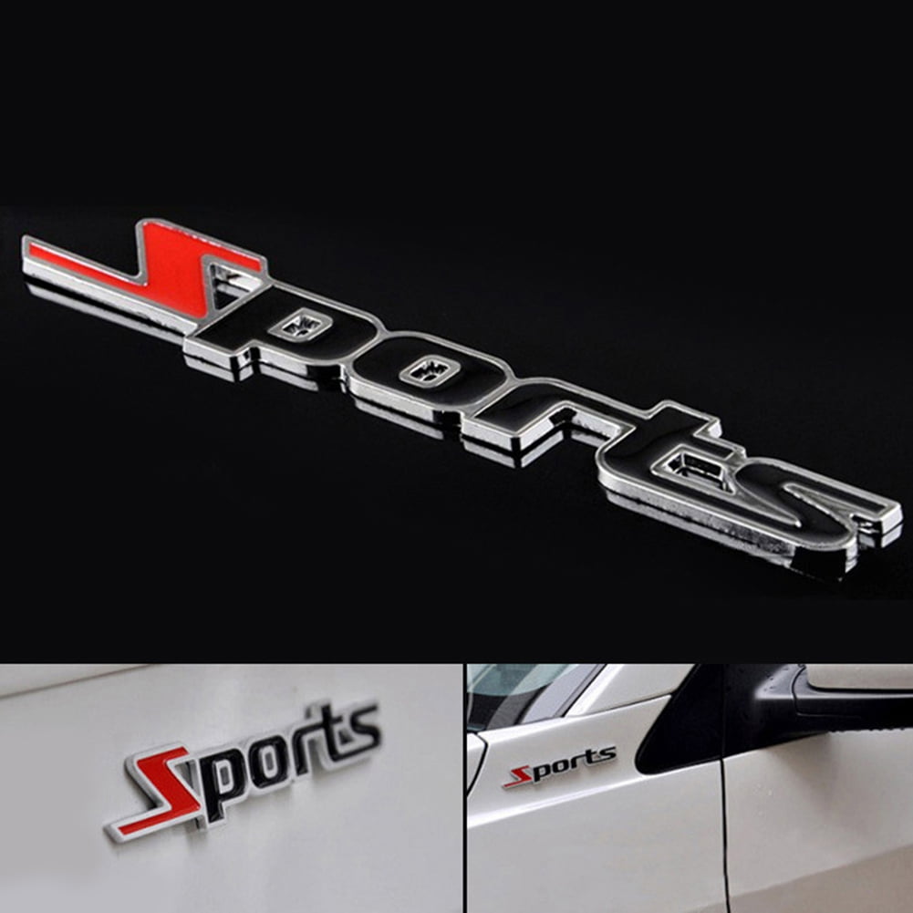 NIBOLOG Sports Letters Car Truck Styling Labeling Sticker 3D Chrome ...