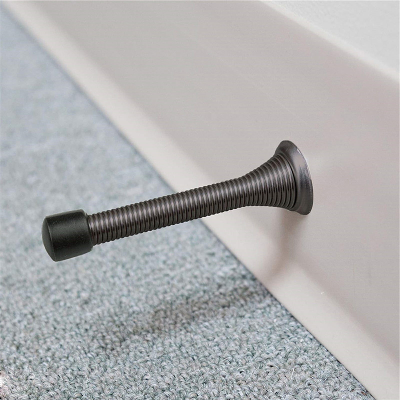 NIBOLOG Spring Door Stops Heavy Duty Wear-resistant Flexible Wall Low ...