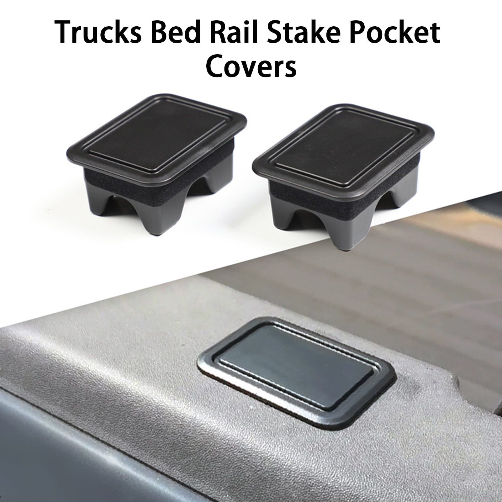 NIBOLOG Stake Pocket Covers Pair - Replacement Car Accessory Trucks Bed ...