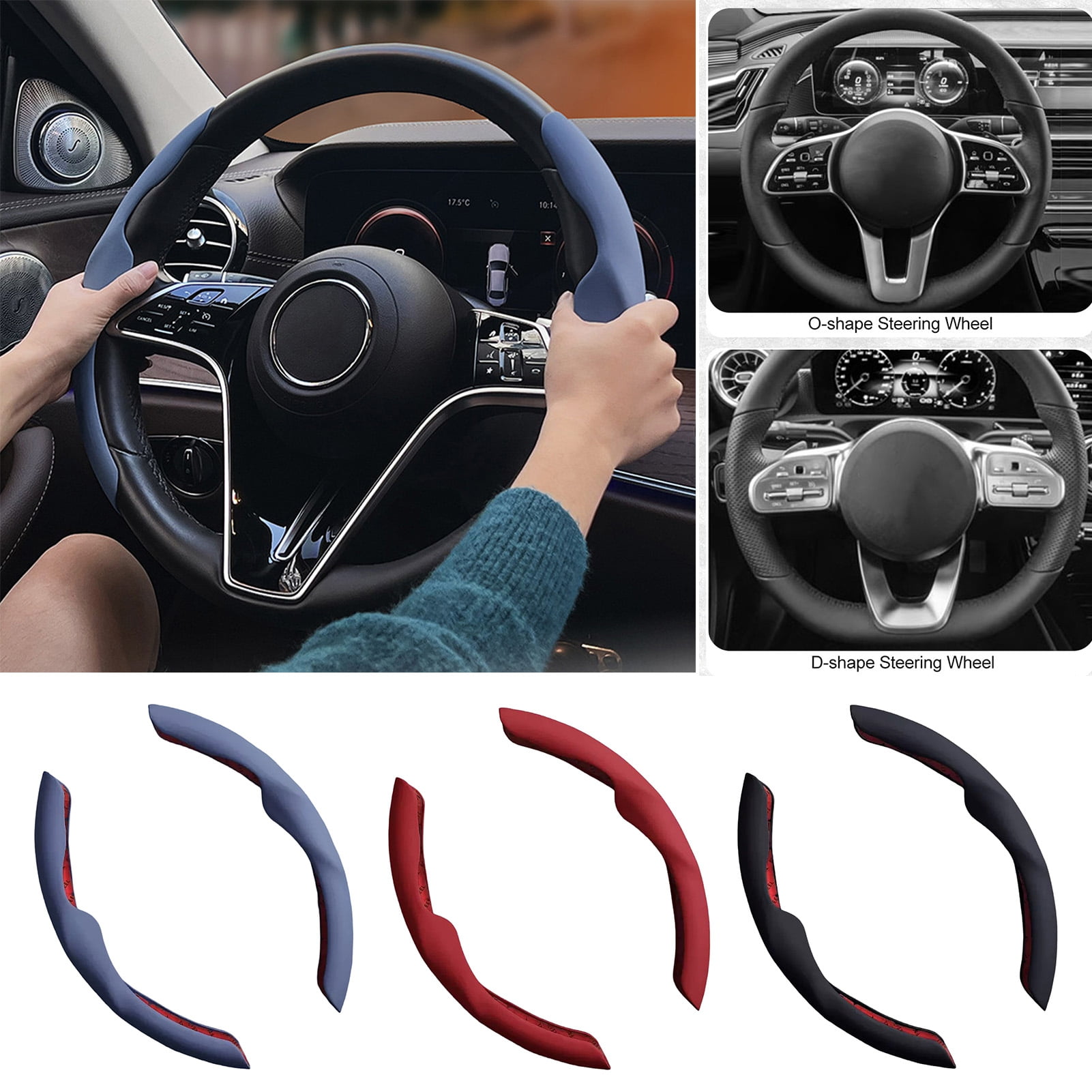NIBOLOG Steering Wheel Covers Pair - Segmented Protection Soft High ...