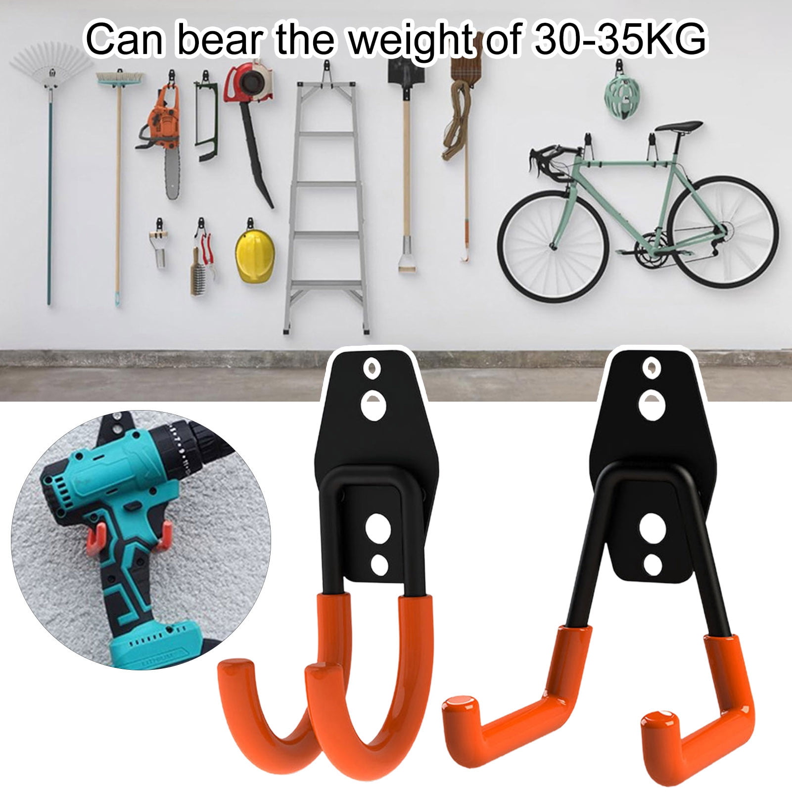 NIBOLOG Storage Hook Anti-rust Detachable Garden Hose Holder Wall ...