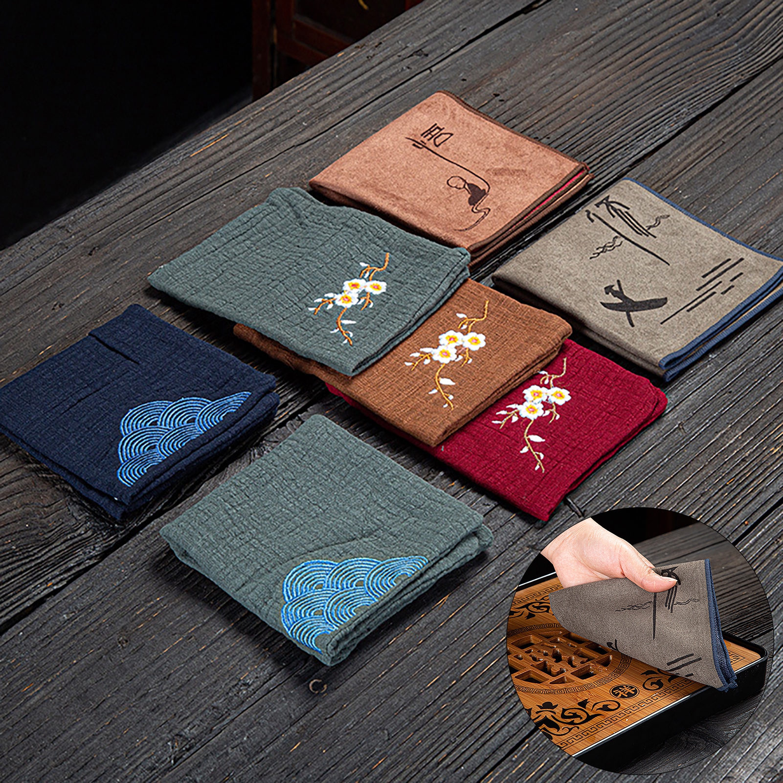 NIBOLOG Tea Cloth Water Absorbent Easy to Use Cotton Flax Comfortable ...