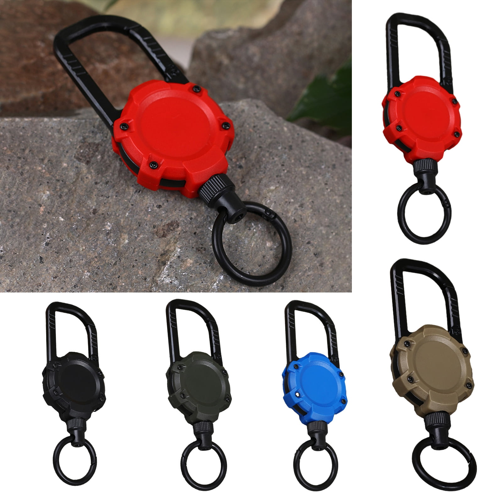 NIBOLOG Telescopic Magnetic Key Chain High Rebound Multi-purpose Safety ...