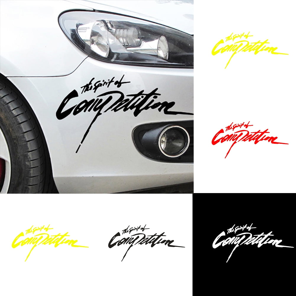 NIBOLOG The Spirit of Competition Reflective Racing Car Sticker ...