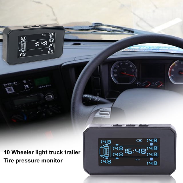 NIBOLOG Tire Pressure Monitor Wireless LCD Display - ABS Car Tire ...