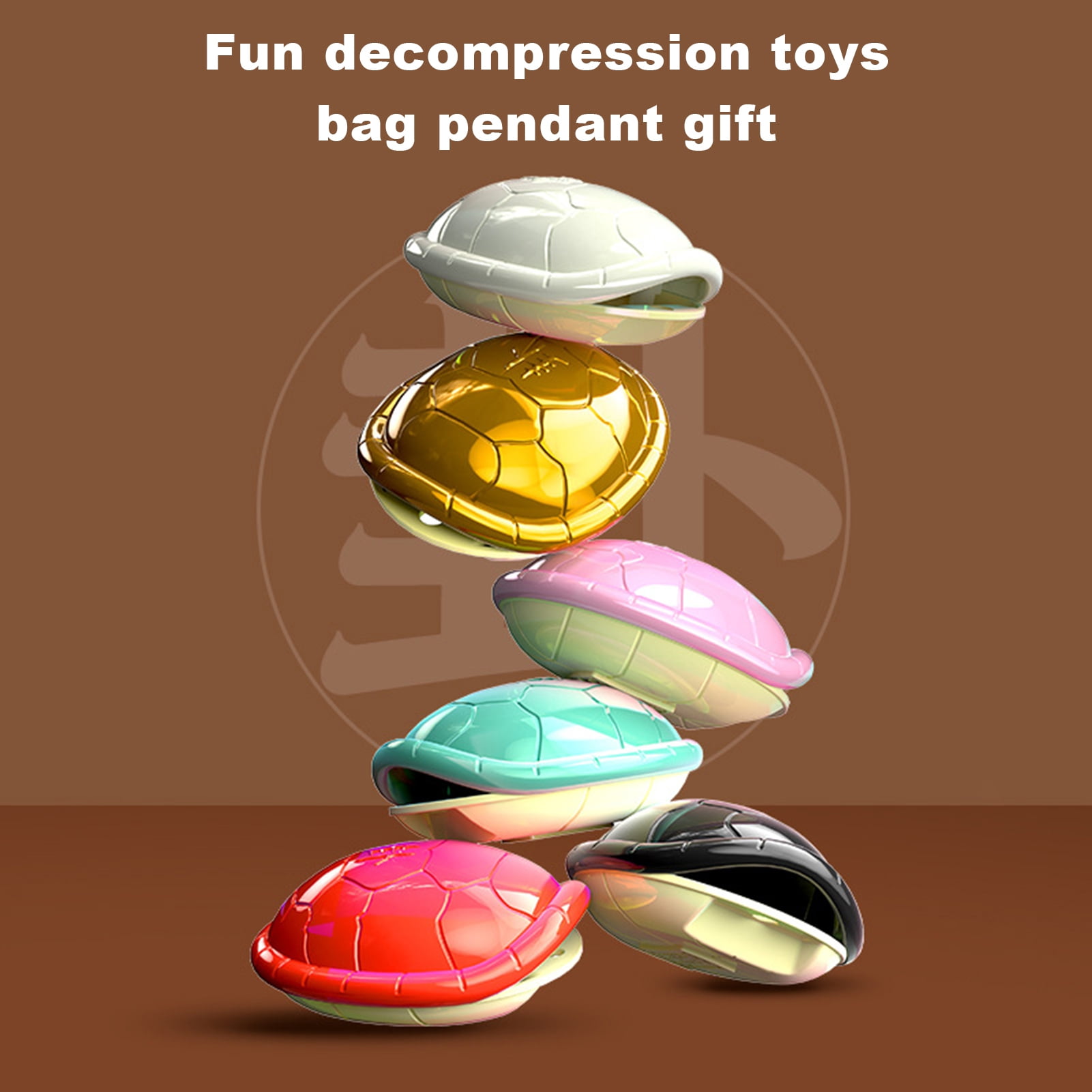 NIBOLOG Turtle Shell Decoration Copper Coin Divination - Prop Portable ...