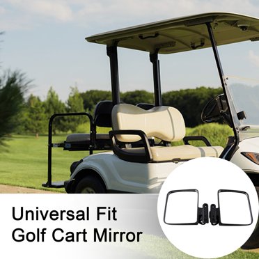 WLOOD Golf Cart Folding Side Mirrors and Rear View Mirror 16.5" Extra ...
