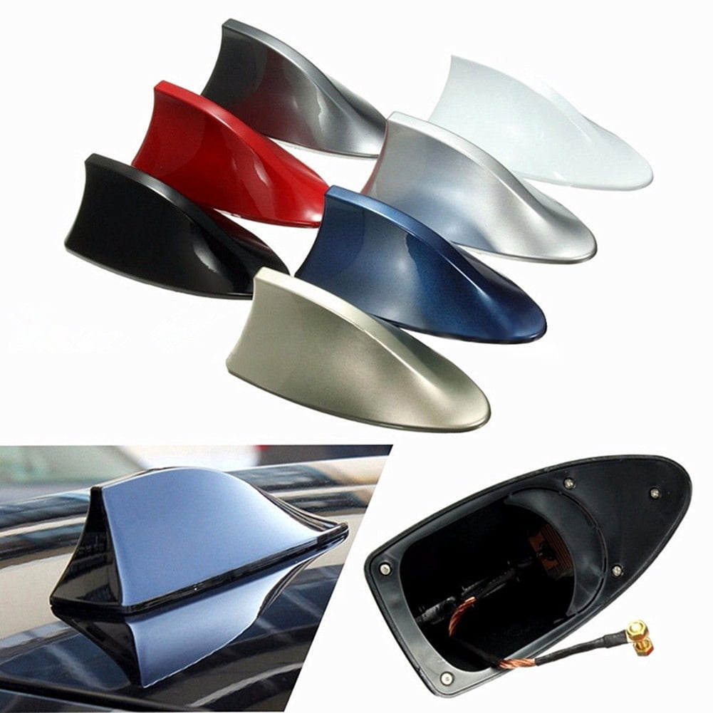 NIBOLOG Universal Shark Fin Car Roof Antenna for FM/AM Radio Signal ...