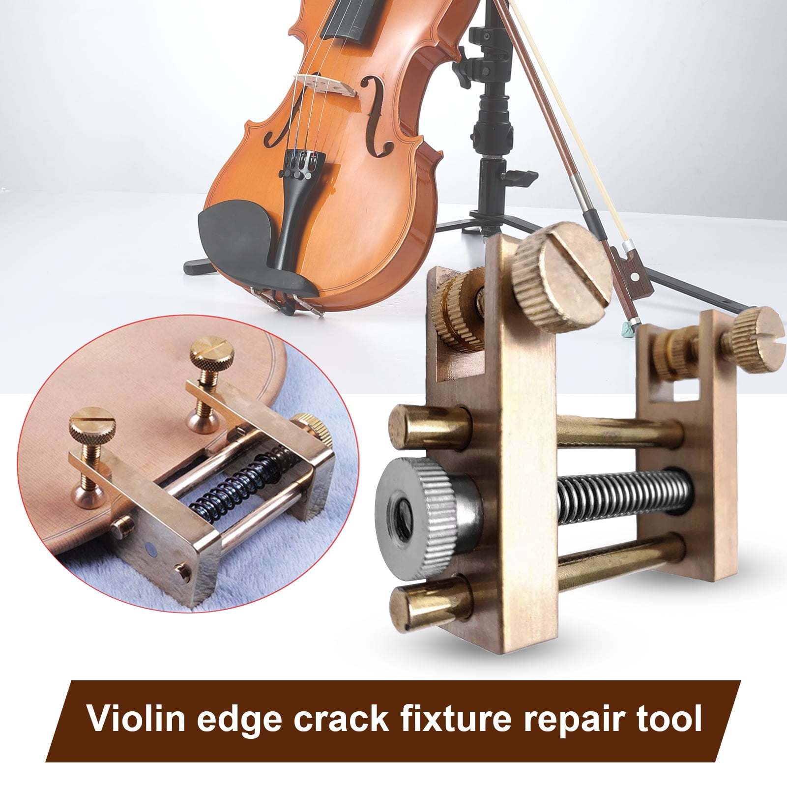 NIBOLOG Violin Edge Clamp Solid Fine Workmanship Repairing Cracks ...