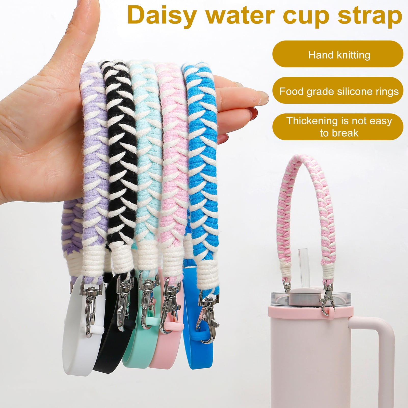 NIBOLOG Water Bottle Hand Strap Sturdy Sling for 16-40oz Bottles ...