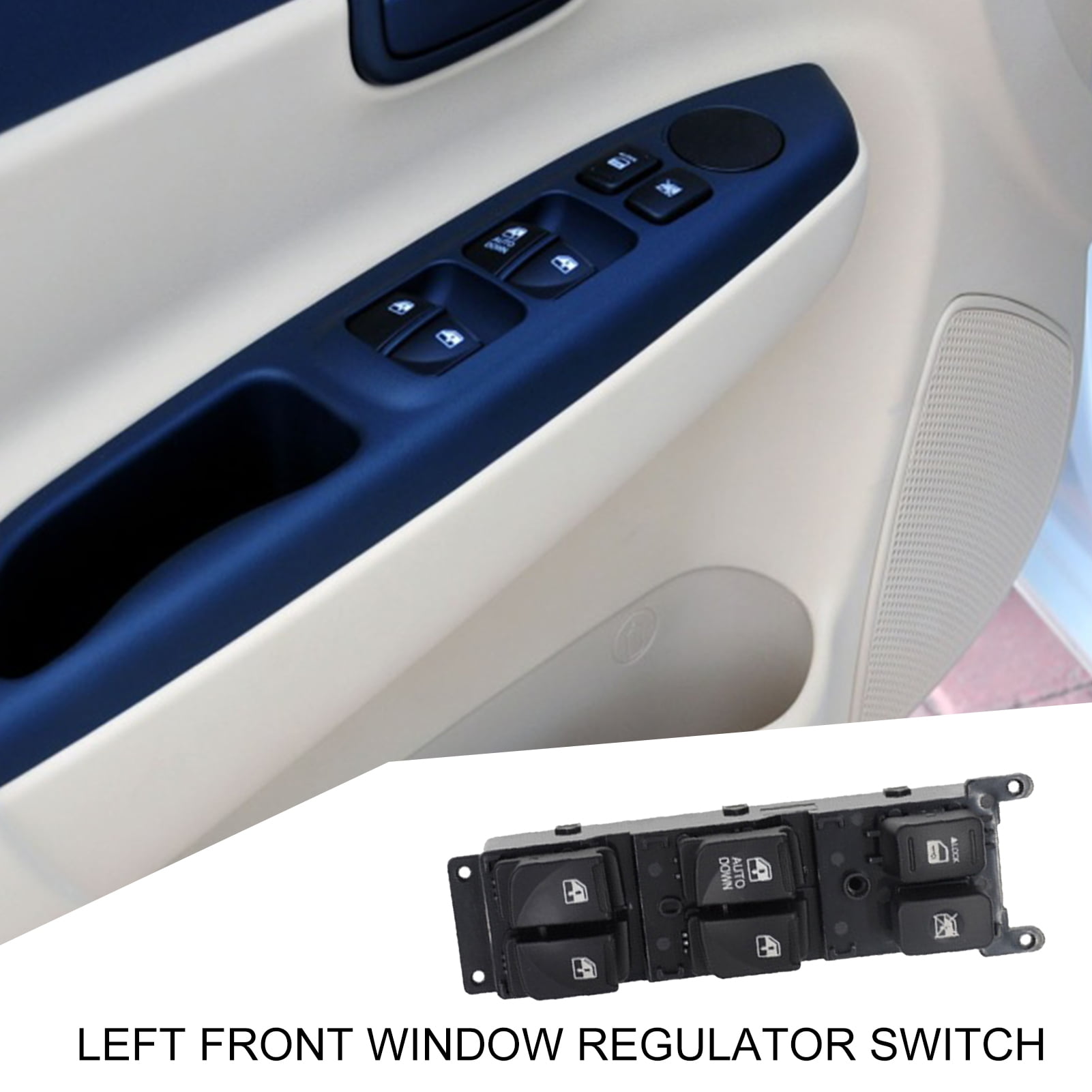 NIBOLOG Window Control Switch Easy to Install Smooth Surface ABS Front ...