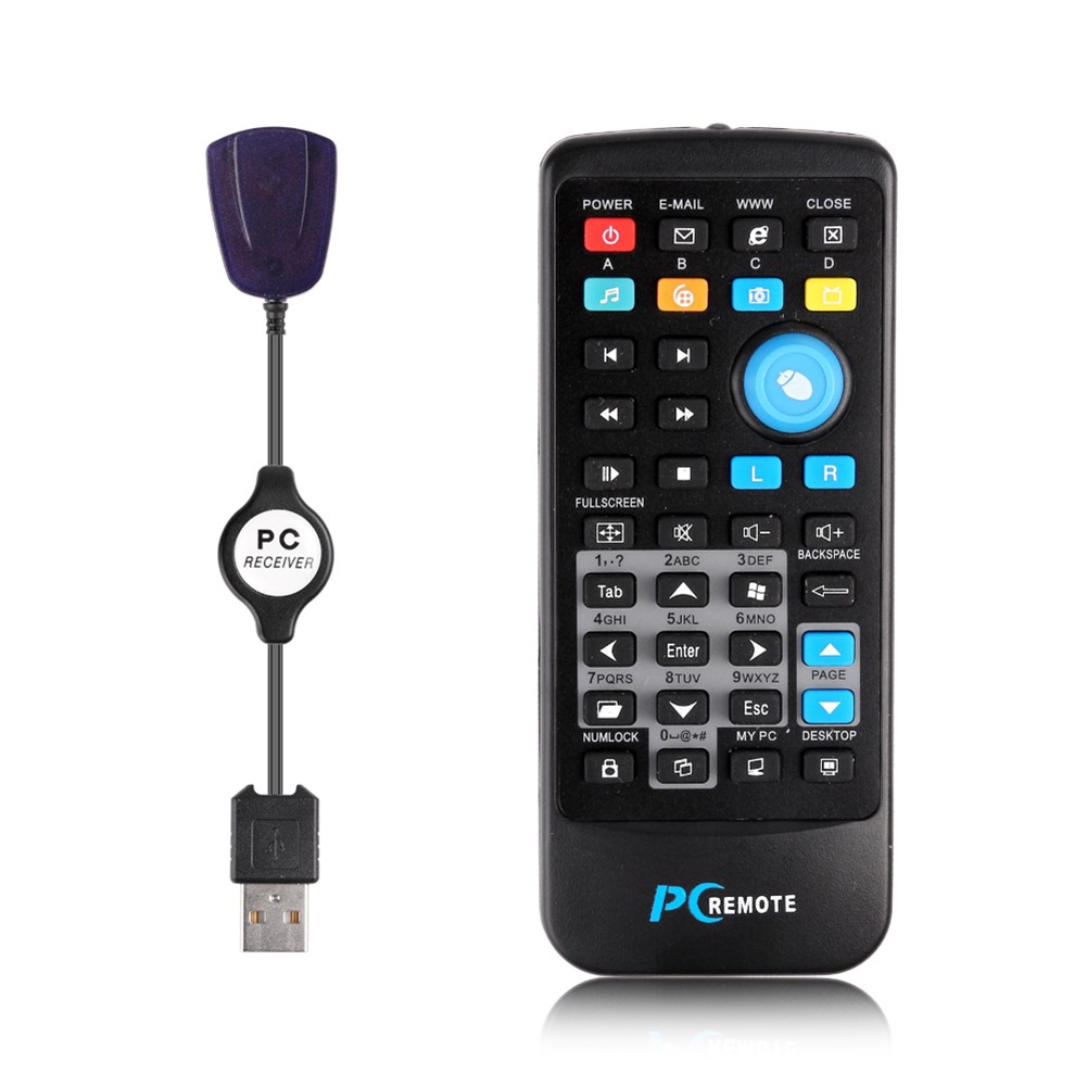 NIBOLOG Wireless Keyboard Mouse IR Remote Controller USB Receiver for ...