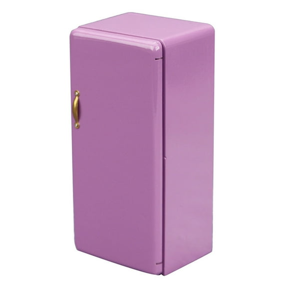 NIBOLOG Wooden Refrigerator - Single Door Design 1/12 Scale Kitchen ...