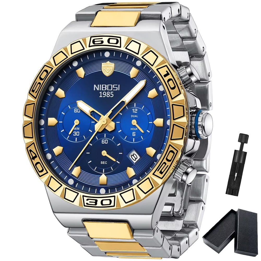 NIBOSI Luxury Quartz Man Watch Waterproof Luminous Date Men Watch ...
