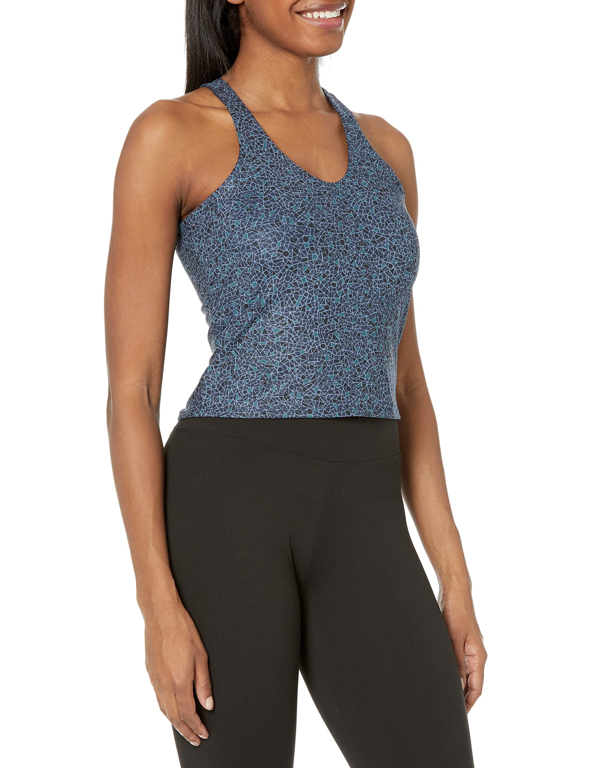 NIC+ZOE Women's Active Mosaic Bra Tank, Blue Mix - Walmart.com