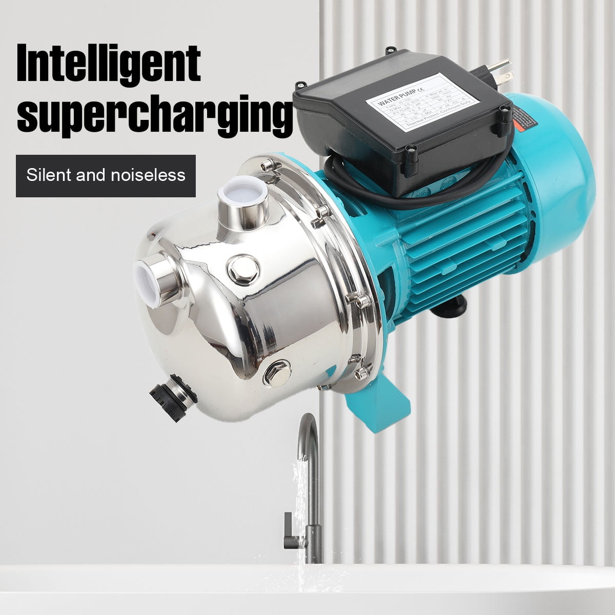NICCOO Shallow Well Pump, Garden Pump, Jet Pump Portable Stainless ...