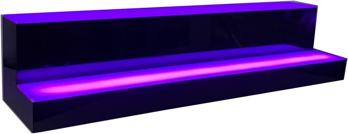NICCOO 2 Step Liquor Bottle Display Shelf 31 Inch LED Lighted Bar ...