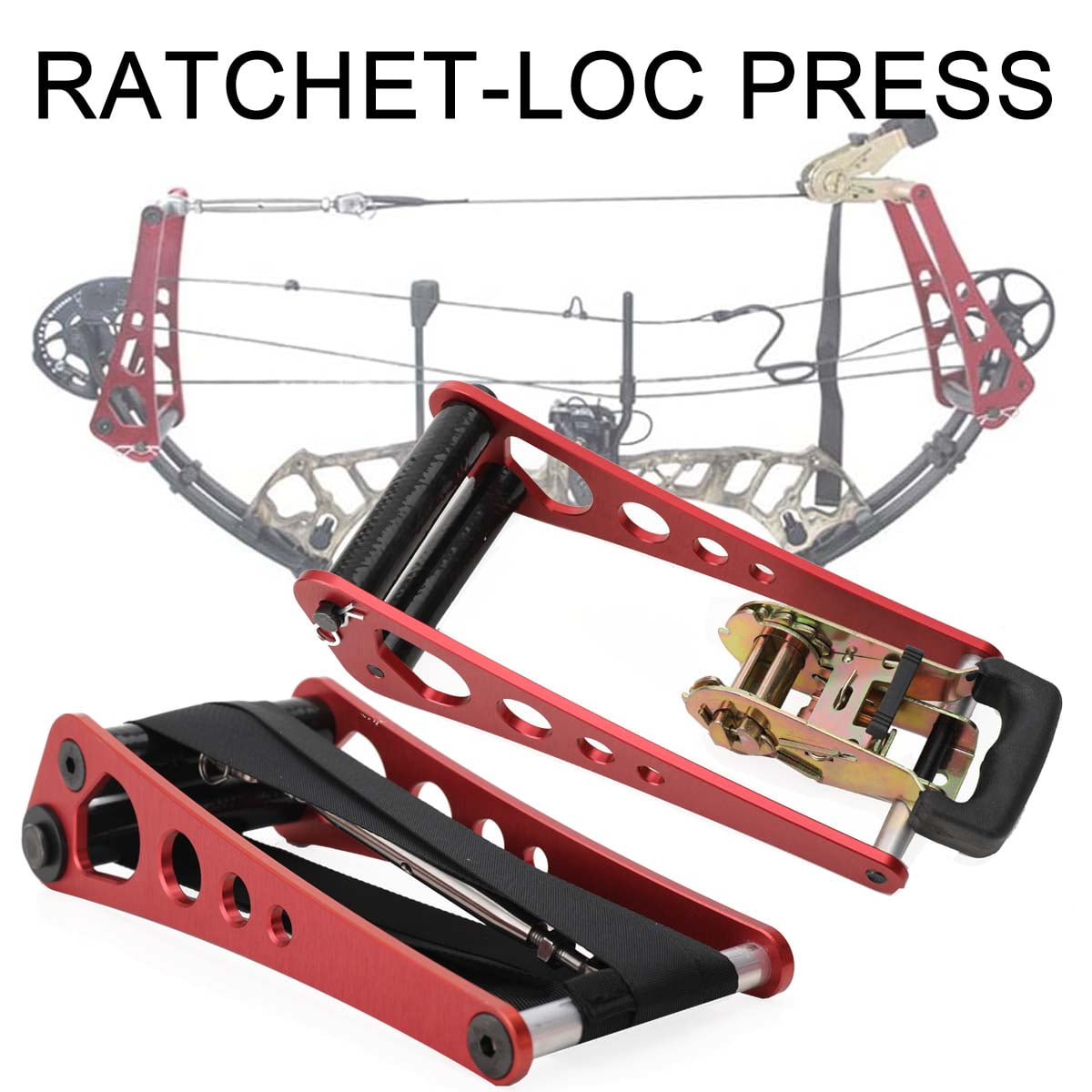 NICCOO 2 pcs Hand Held Bow Press Aluminum Alloy Ratchet-Loc Press ...