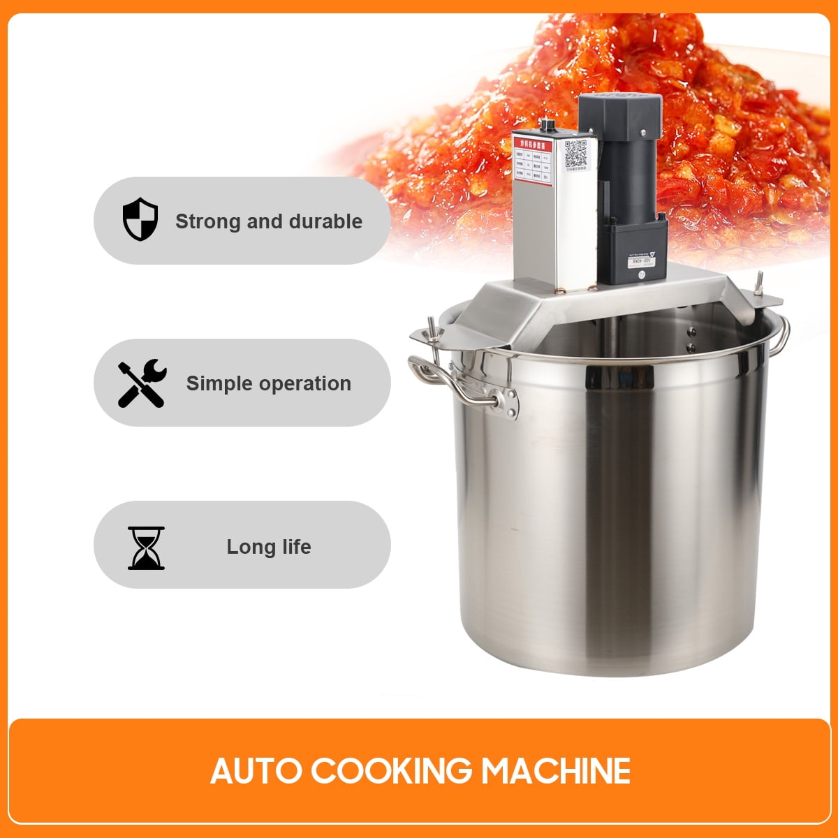 NICCOO 20-100Kg Automatic Food Mixer Hot Pot Bottom Soup Sauce Stirrer ...