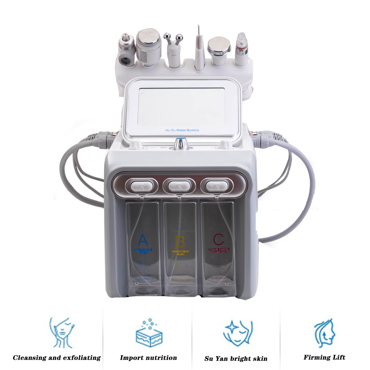 NICCOO 6 in 1 Hydrogen Oxygen Facial Machine water Microdermabrasion ...