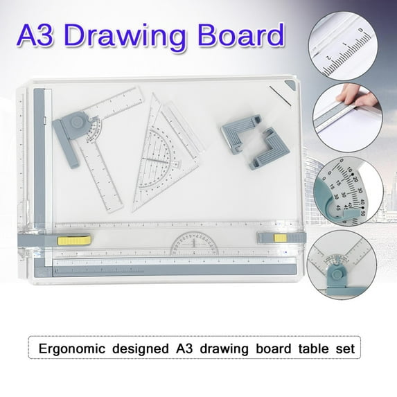 NICCOO A3 Drafting Table Drawing Board, Drawing Tool Set Graphic ...