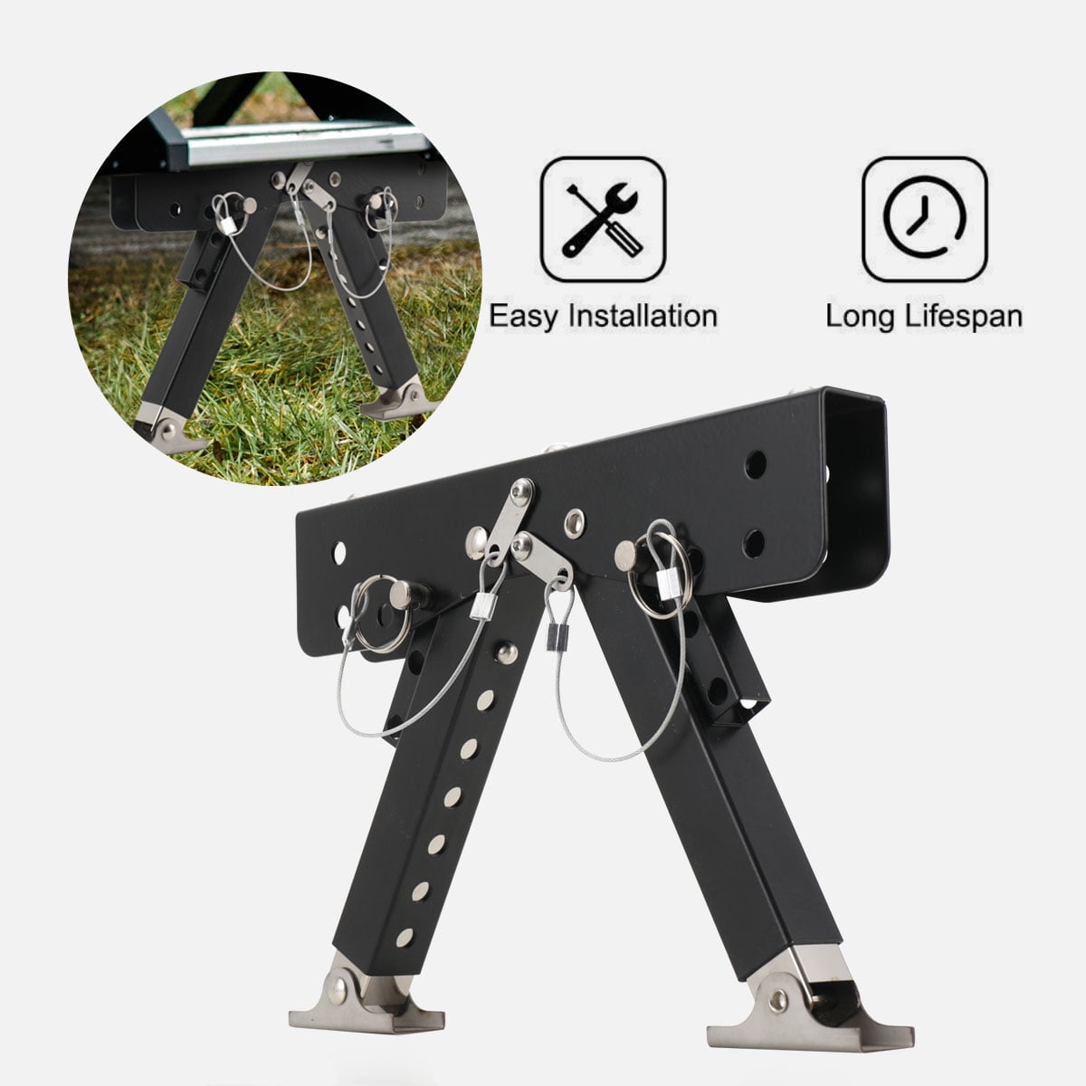 NICCOO Folding Caravan Step Stabilizer Portable RV Ladder Support ...