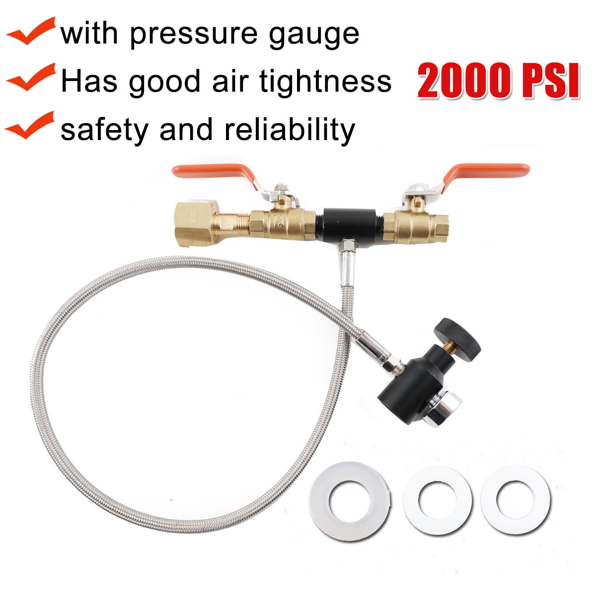 NICCOO G1/2 CO2 Cylinder Refill Adapter Hose - CO2 Refill Adapter Fill ...