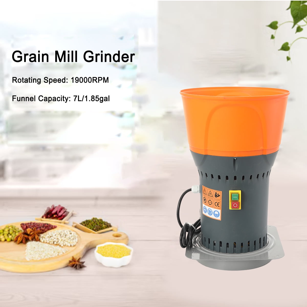 NICCOO Grain Mill High Speed Food Electric Stainless Steel Grinder Mill Seeds Flour Nut Pill ...