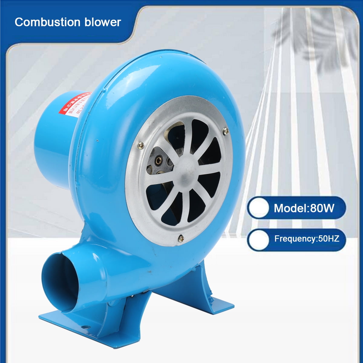 NICCOO 80W Combustion Blower Home Stove Fire Electric Fan Adjustable ...