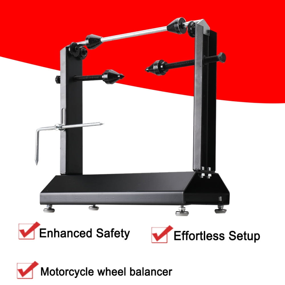 NICCOO Motorcycle Wheel Balancer & Truing Stand, Spin Static Truing ...