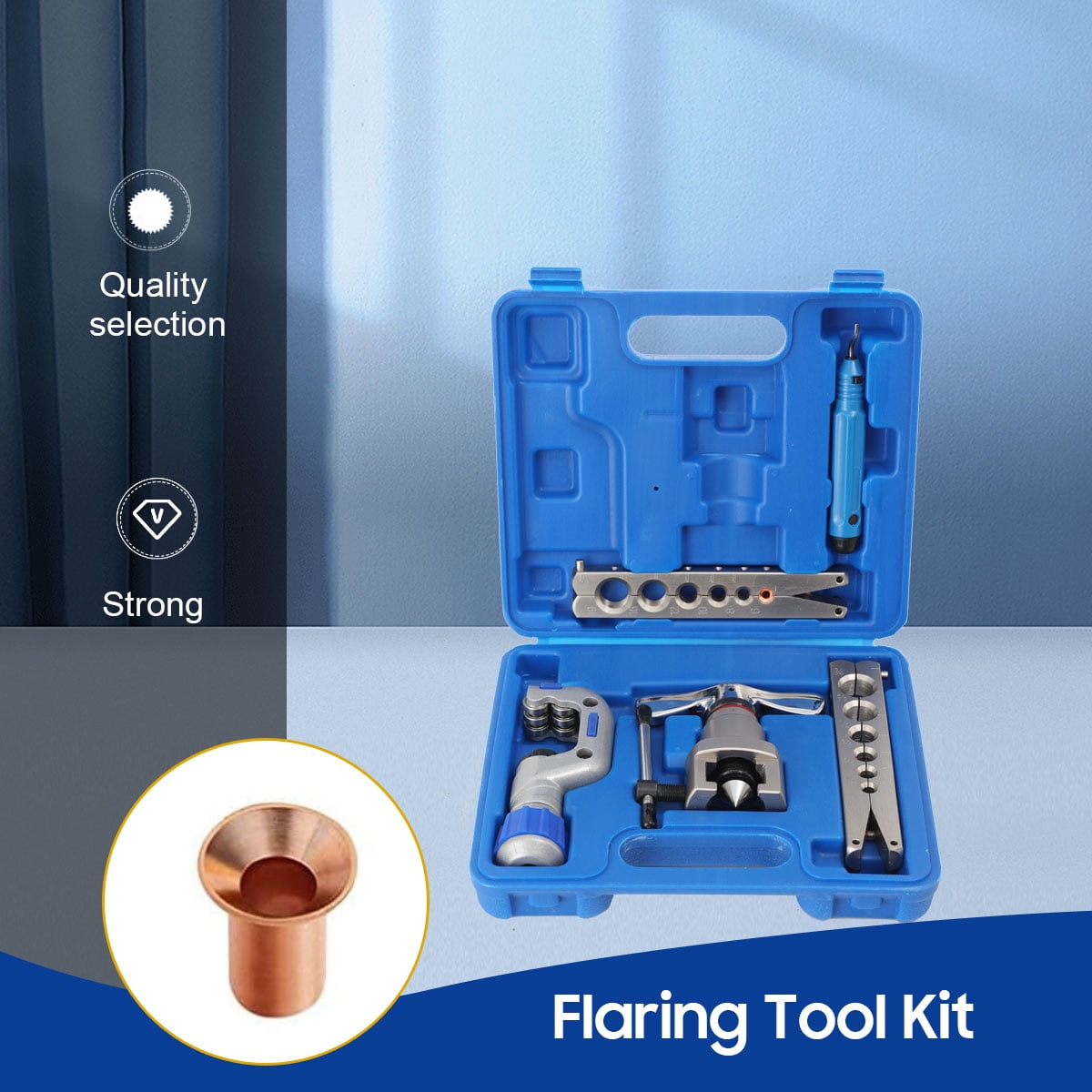 NICCOO Tech Flaring Tool Kit with Tubing Cutter Deburring Tool Flaring ...