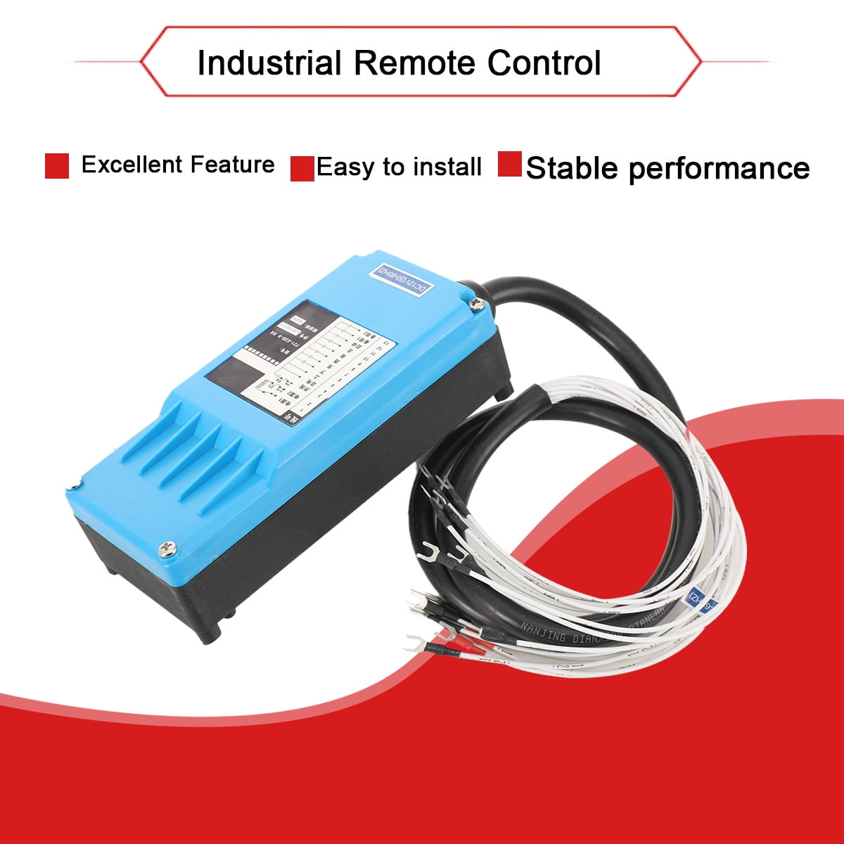 NICCOO Wireless Crane Remote Control 12 Buttons 12V Industrial Channel Hoist Controller Electric ...